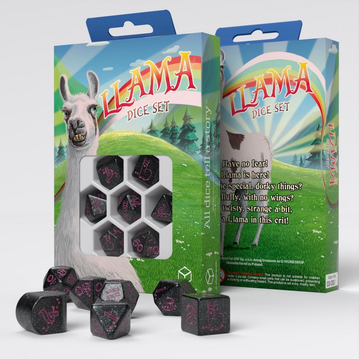Llama Dice Set - Spitty Q Workshop RLLA06 | Wayland Games