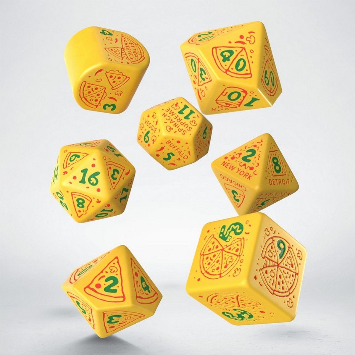 Pizza Dice Set: Margherita Q Workshop RPIZ01 | Wayland Games