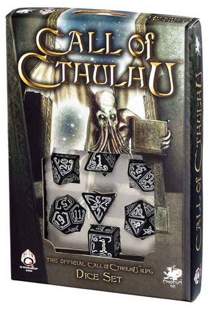 Call of Cthulhu: Dice Set - Black / Glow in the Dark | Wayland Games