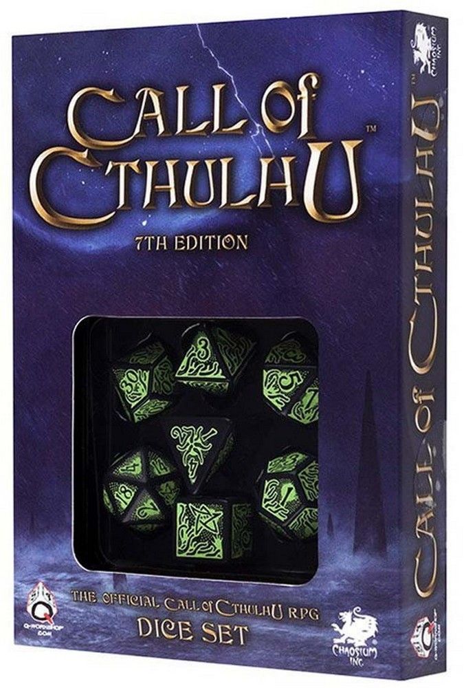 Call of Cthulhu: Dice Set - Black & Green | Wayland Games