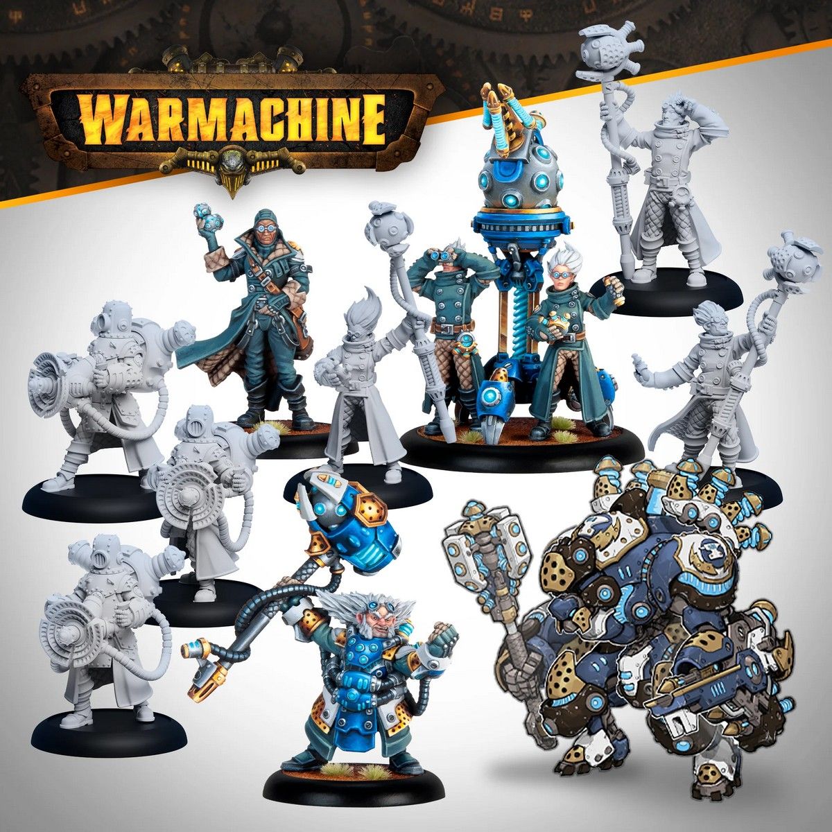 Warmachine: Cygnar Storm Forge Command Cadre Steamforged Games ...