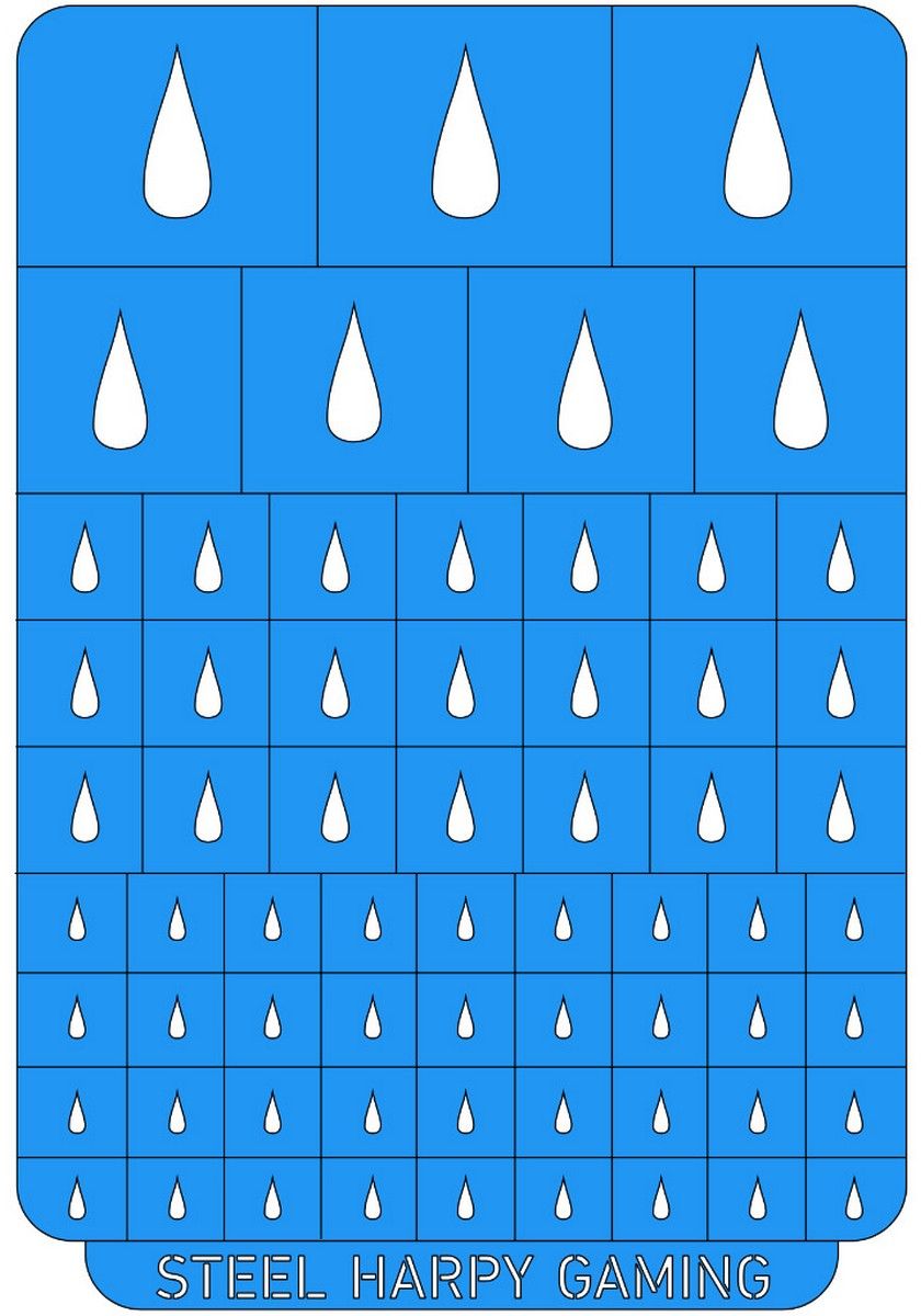 Steel Harpy Gaming: Small Blood / Tear Drop - Vinyl Stencil | Wayland Games