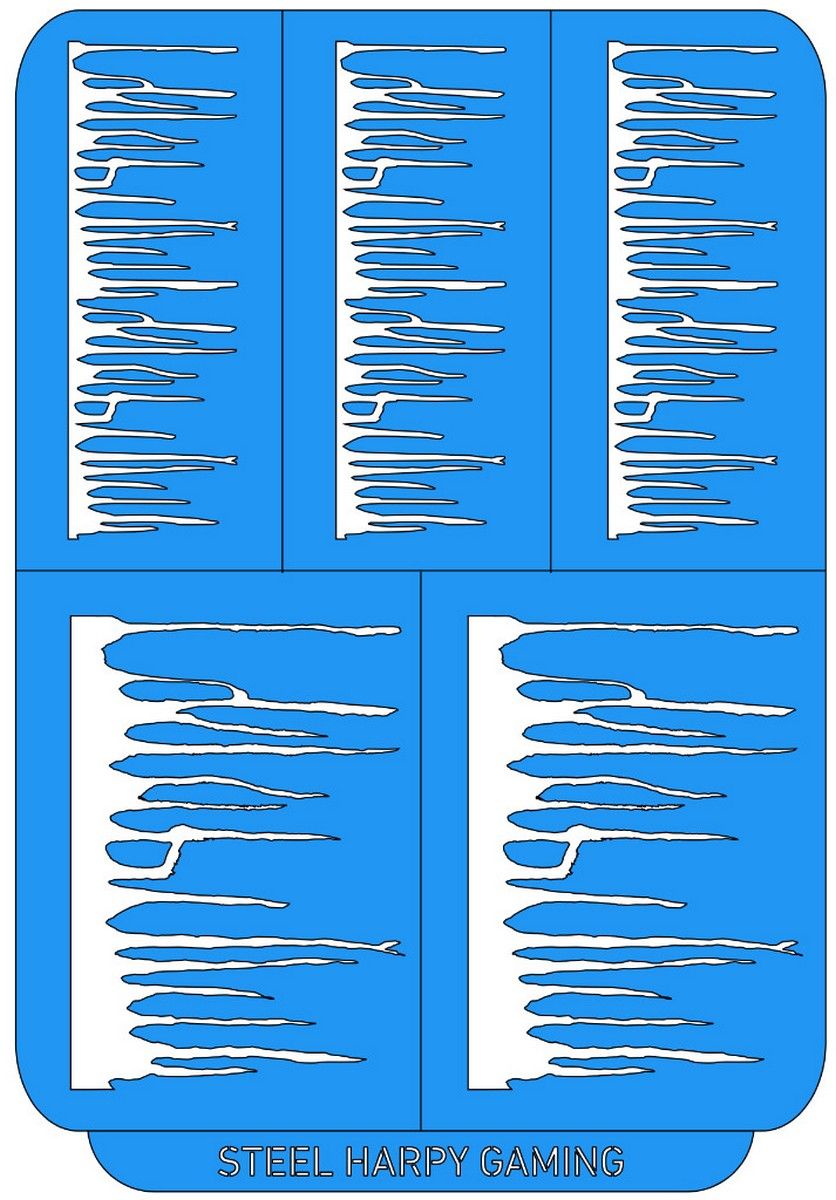 Steel Harpy Gaming: Small Rust Streaks - Vinyl Stencil | Wayland Games