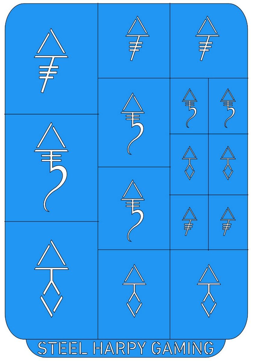 Steel Harpy Gaming: Space Elves - Style 2 - Vinyl Stencil | Wayland Games