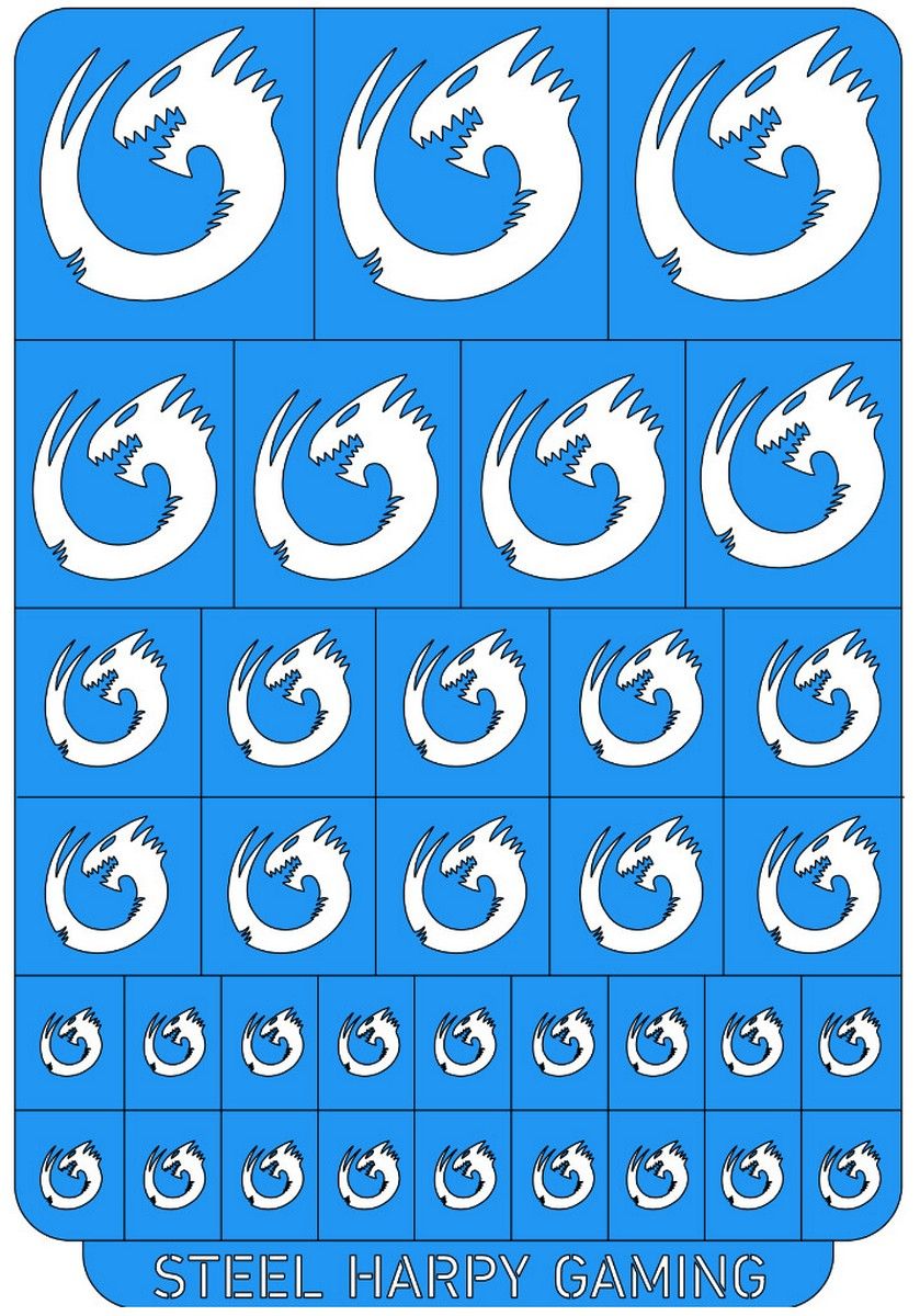 Steel Harpy Gaming: Large Space Snake - Vinyl Stencil | Wayland Games