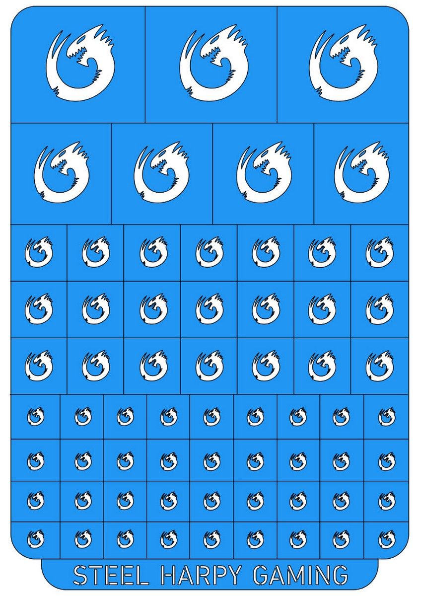 Steel Harpy Gaming: Small Space Snake - Vinyl Stencil | Wayland Games