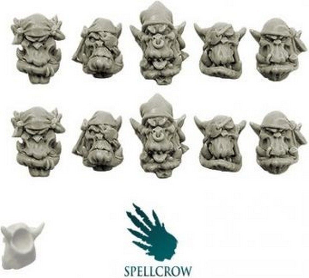 Freebooters Orc Heads Version 2 Spellcrow SPCB5106 | Wayland Games