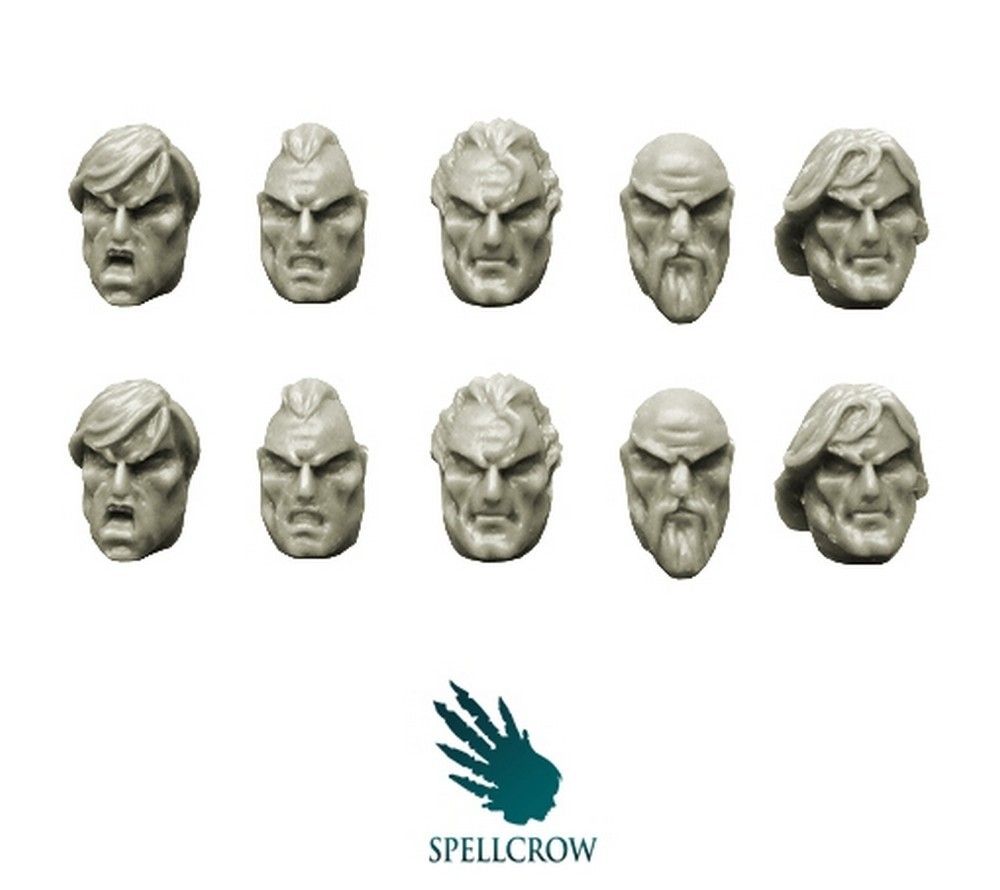 Scouts / Guards Heads with Long Hair Spellcrow SPCB5834 | Wayland Games