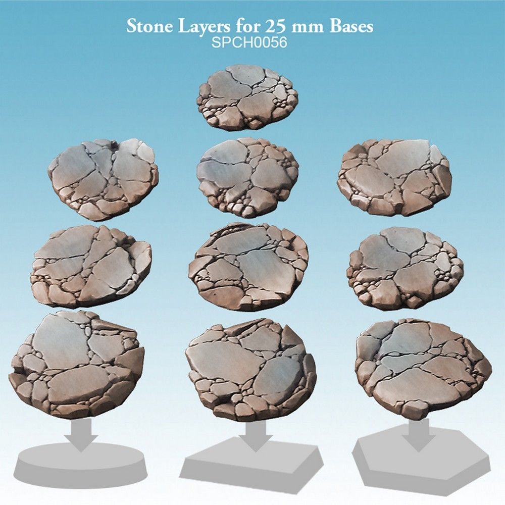 Stone Layers for 25mm Bases Spellcrow SPCH0056 | Wayland Games