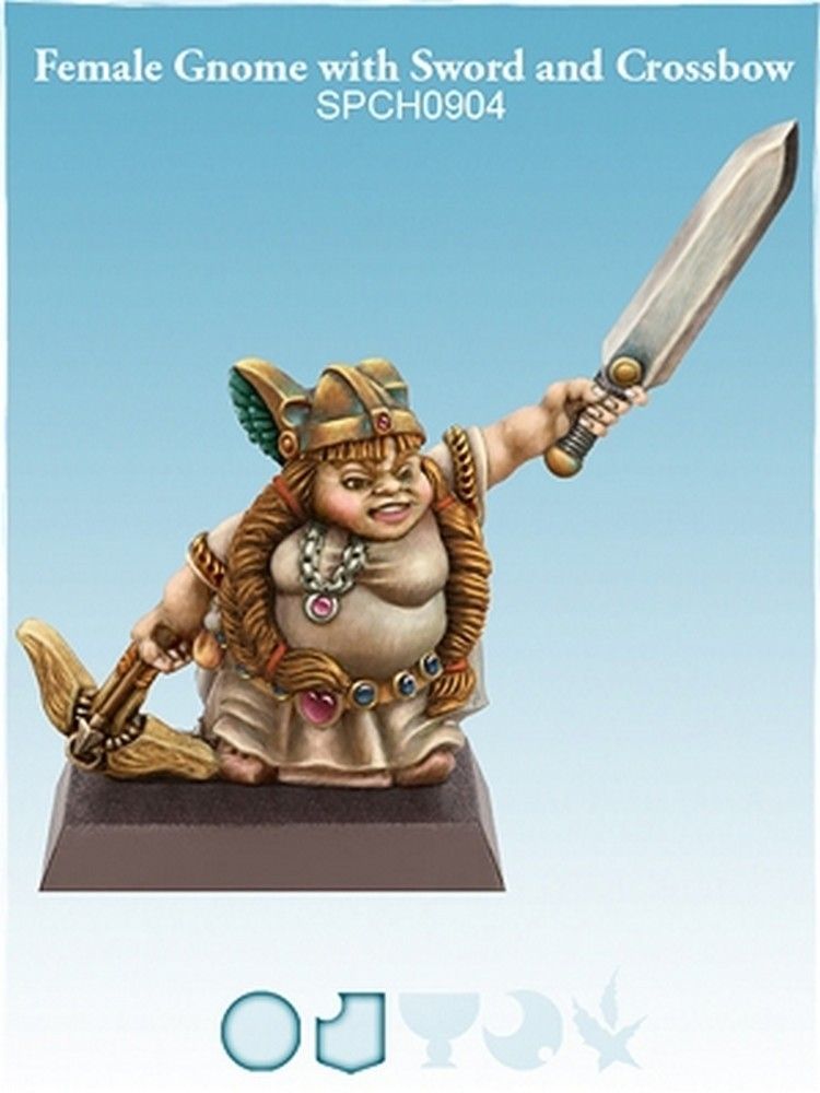 Female Gnome with Sword and Crossbow Spellcrow SPCH0904 | Wayland Games