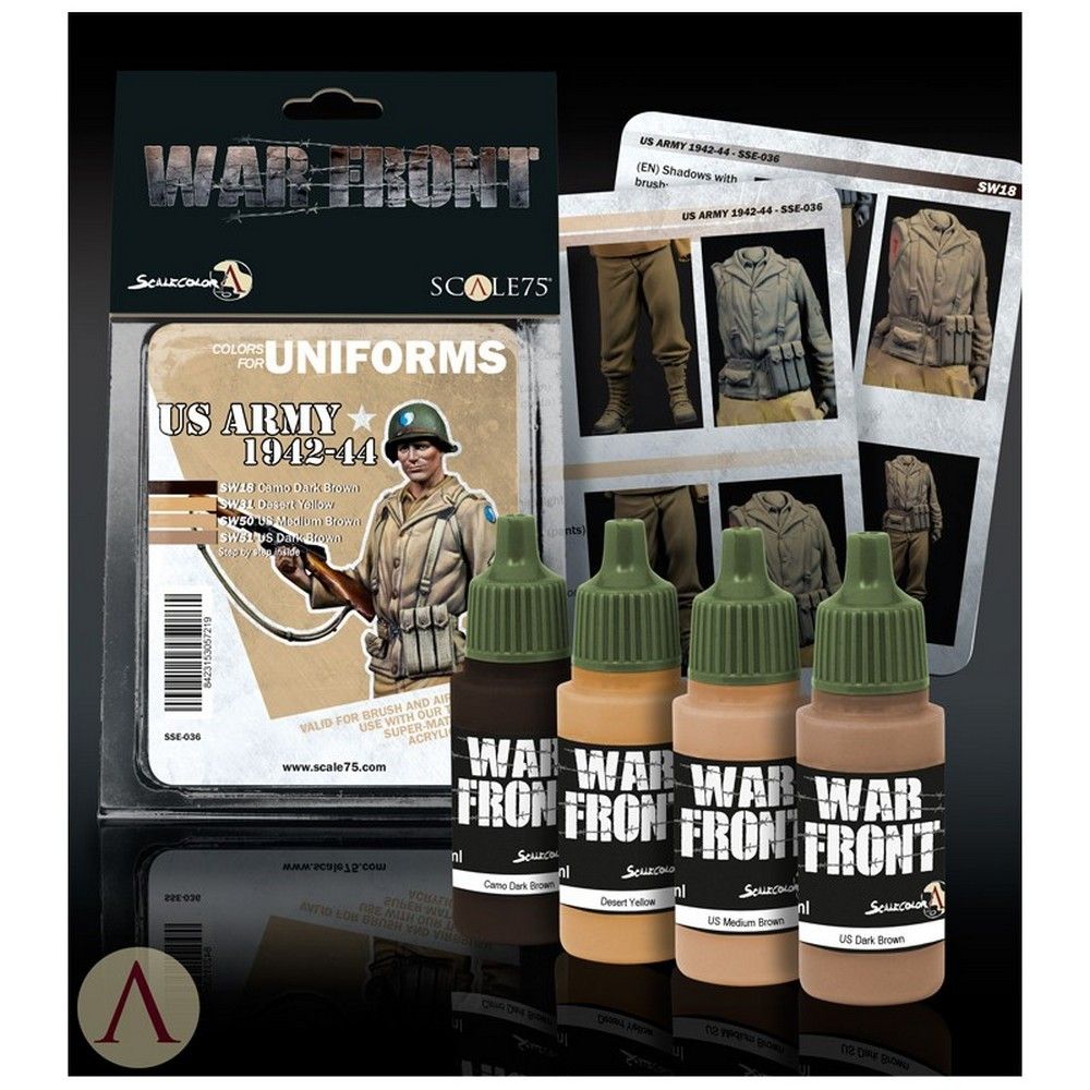War Front: US Army 1942-1944 Paint Set Scale 75 SSE-036 | Wayland Games