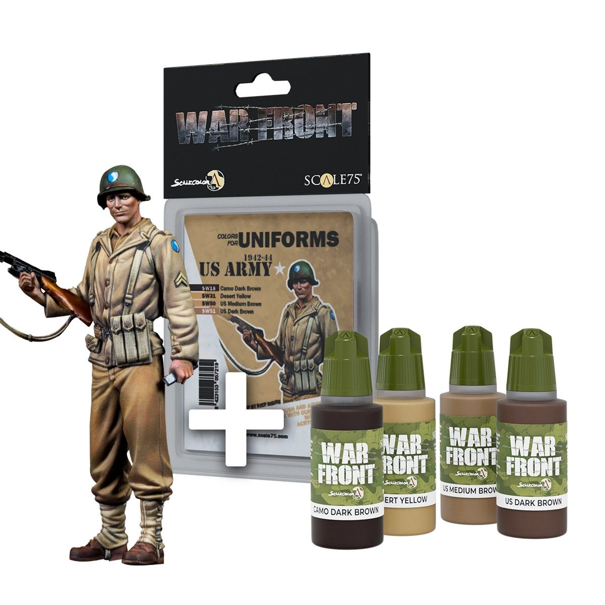 War Front: Pack Us Corporal + Us Army 1942-1944 Paint Set Scale75 ...