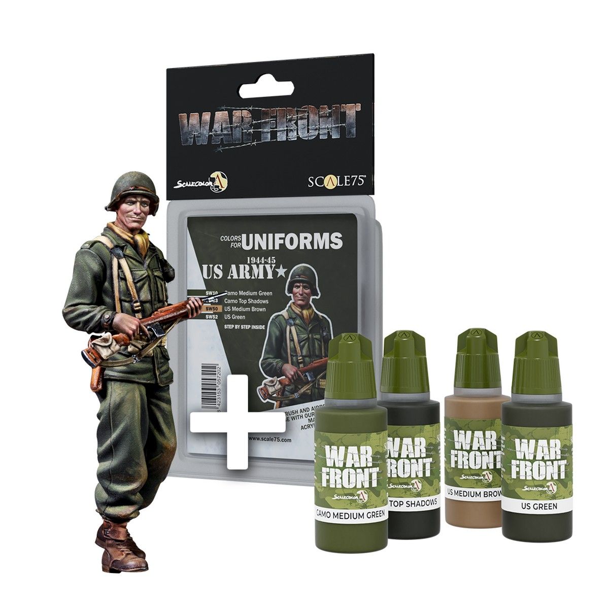 War Front: Pack US Lieutenant + US Army 1944-1945 Paint Set Scale75 ...