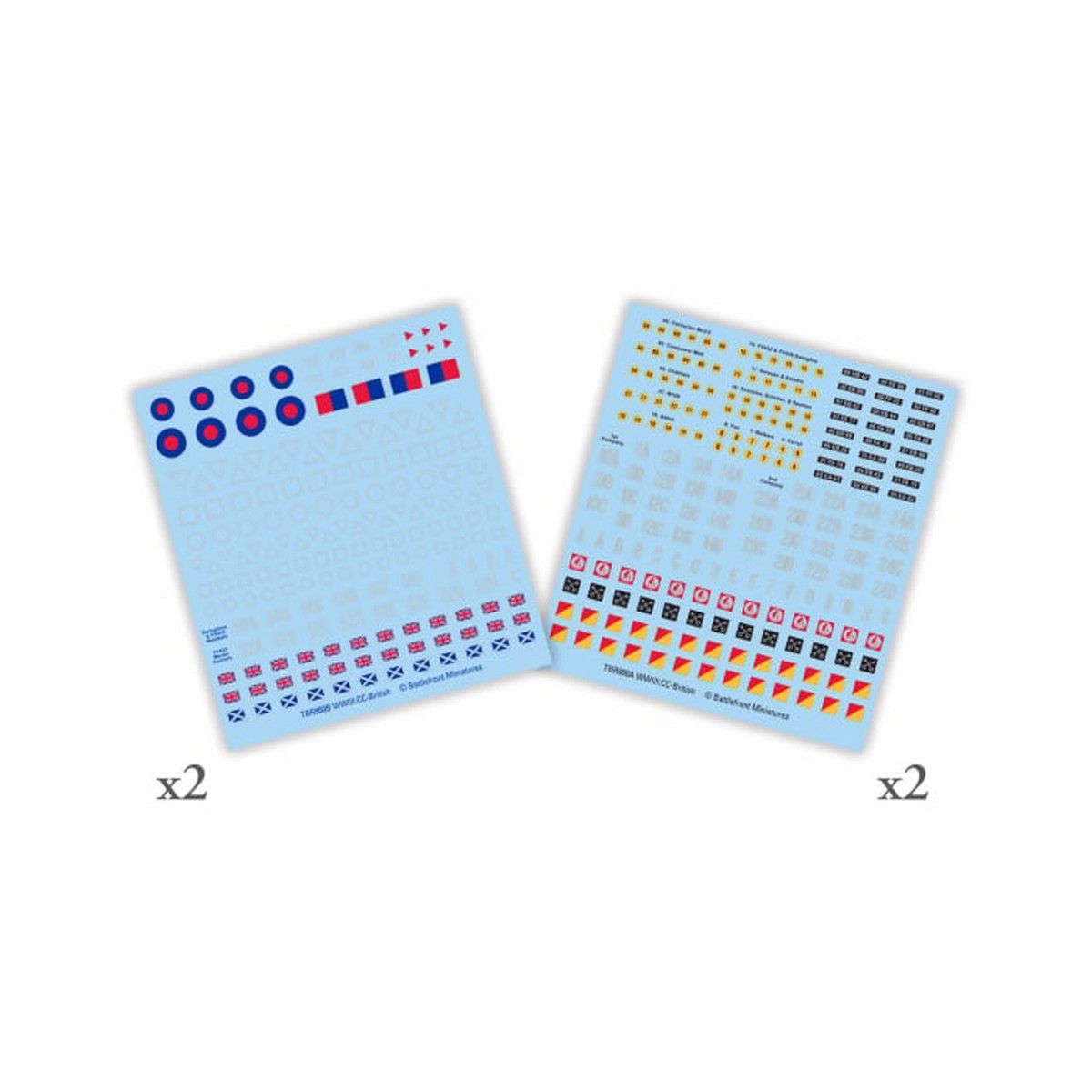 British Decals (x4 decal sheets) (Checkpoint Charlie) | Wayland Games