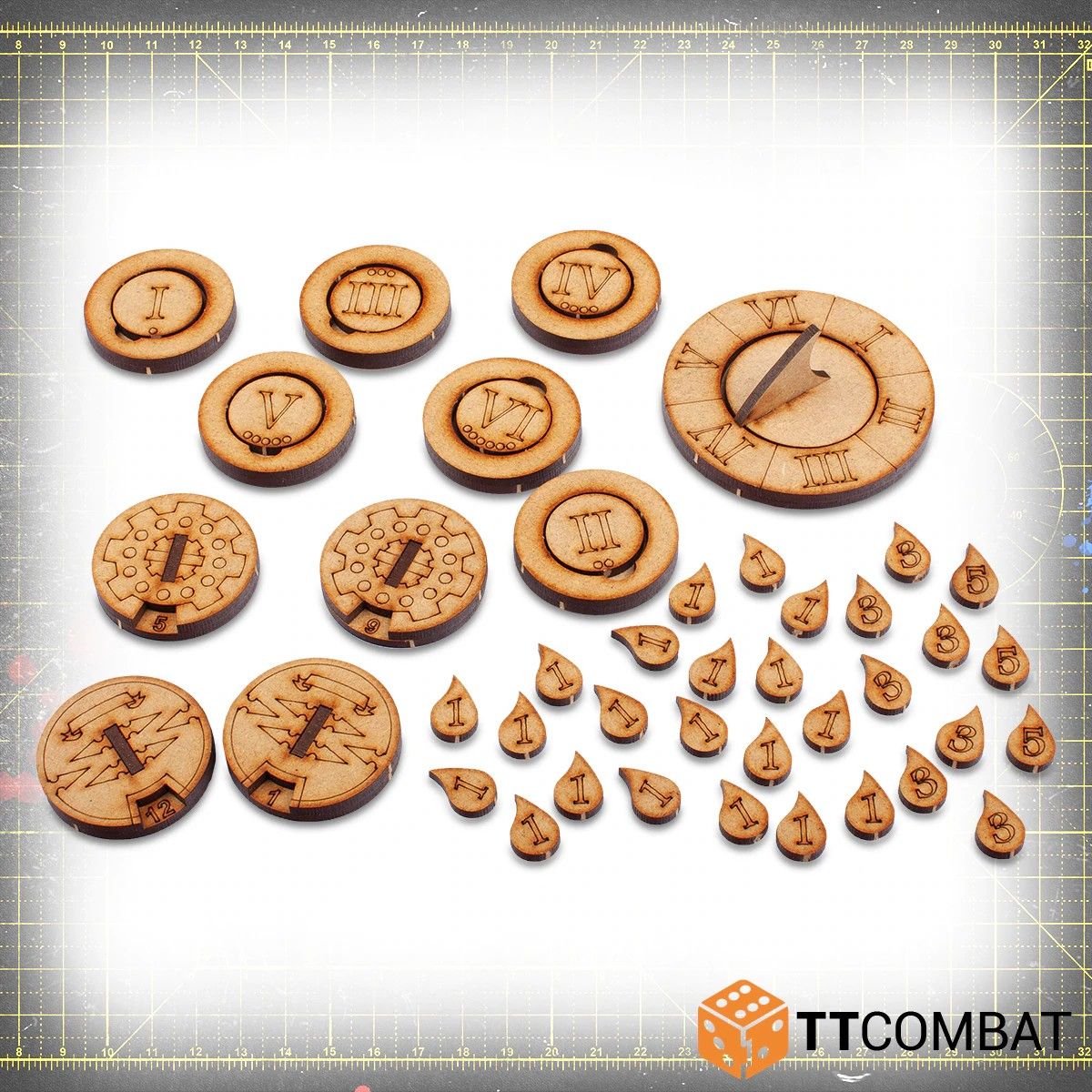 Turn and Command Counters TTCombat TTSCW-HBA-030 | Wayland Games