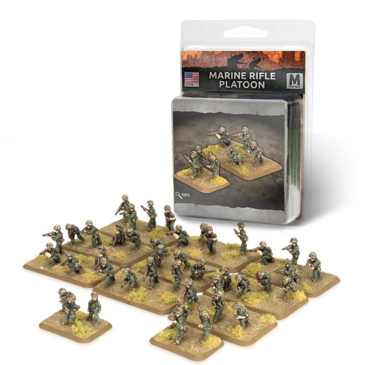 Marine Rifle Platoon Battlefront Miniatures US812 | Wayland Games