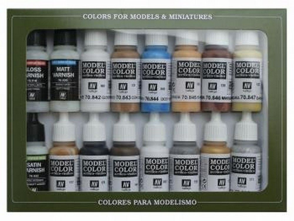 Model Color Set - Medieval Colors (x16) Vallejo VAL70142 | Wayland Games