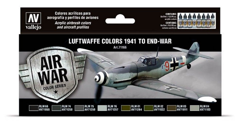Vallejo Model Air - Luftwaffe Colors 1941 to end-war Set Vallejo ...