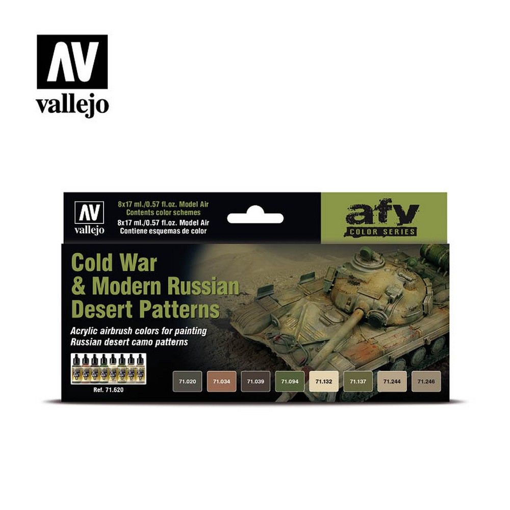 Vallejo Model Air - Cold War and Modern Russian Desert Pat Set Vallejo ...