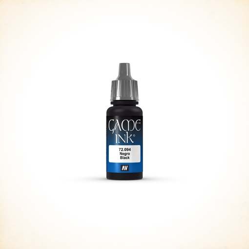 Vallejo Game Color Ink - Black - 18ml Vallejo VAL72094 | Wayland Games