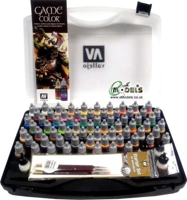 Game Color Box Set - 72 colours + 3 brushes + carry case Vallejo ...