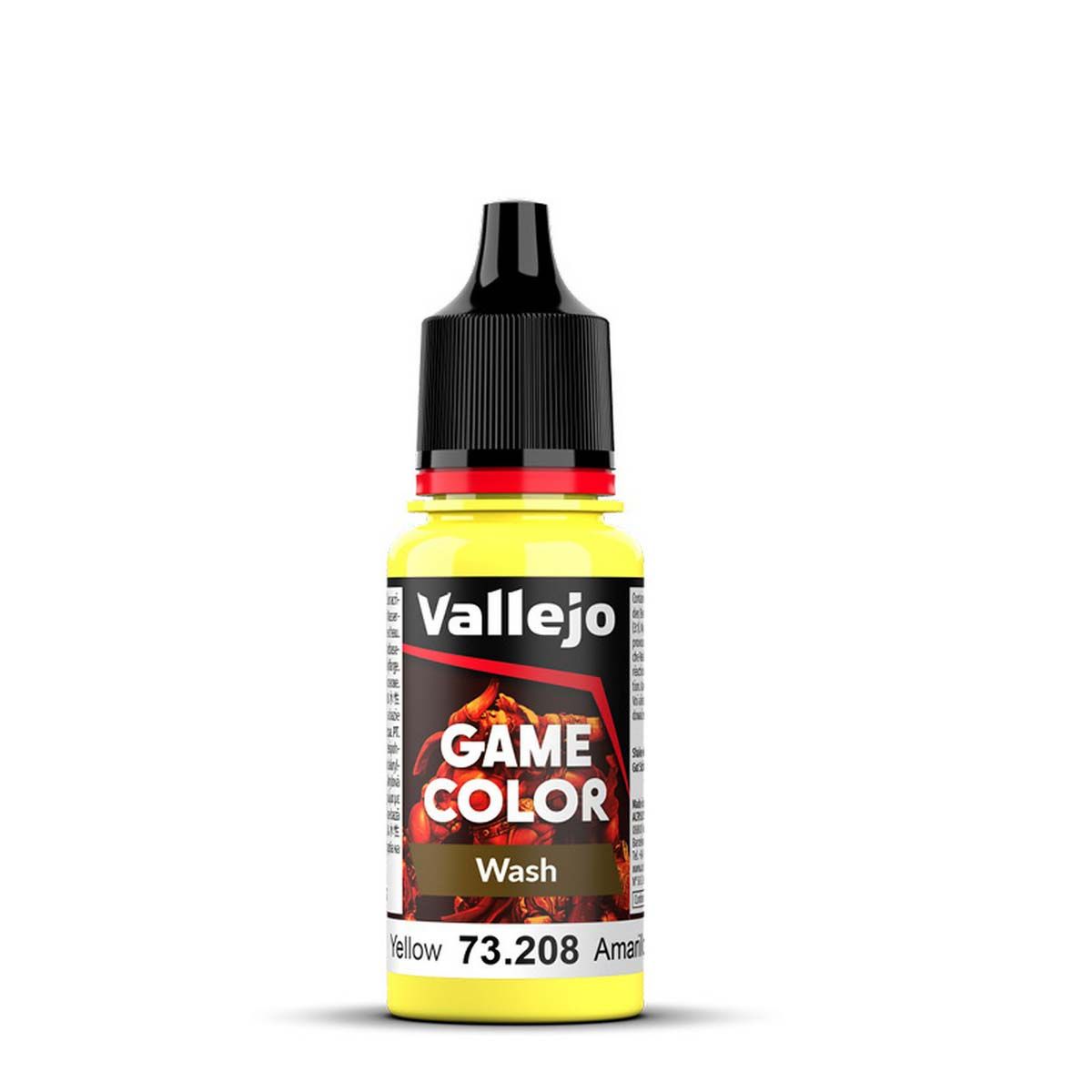 Vallejo Game Color - Wash - Yellow - 18ml Vallejo VAL73208 | Wayland Games