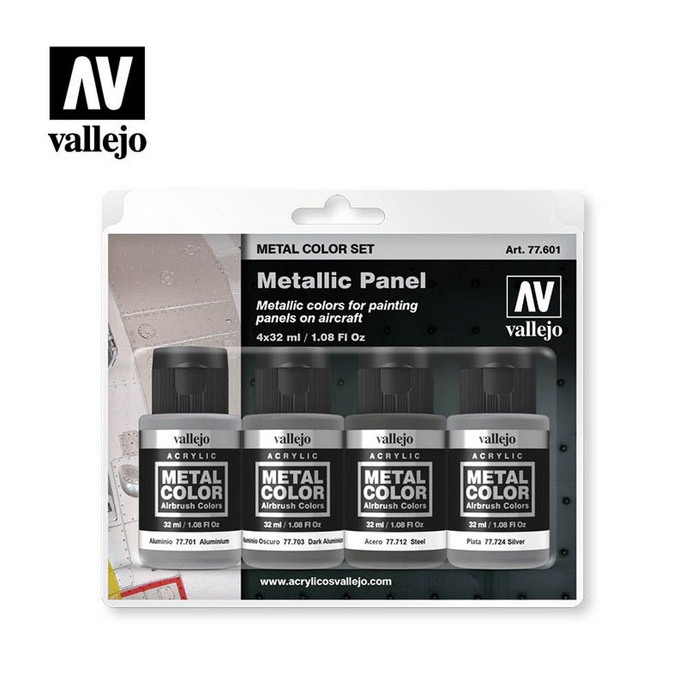 Vallejo Metal Color - Metallic Panel Set Vallejo VAL77601 | Wayland Games