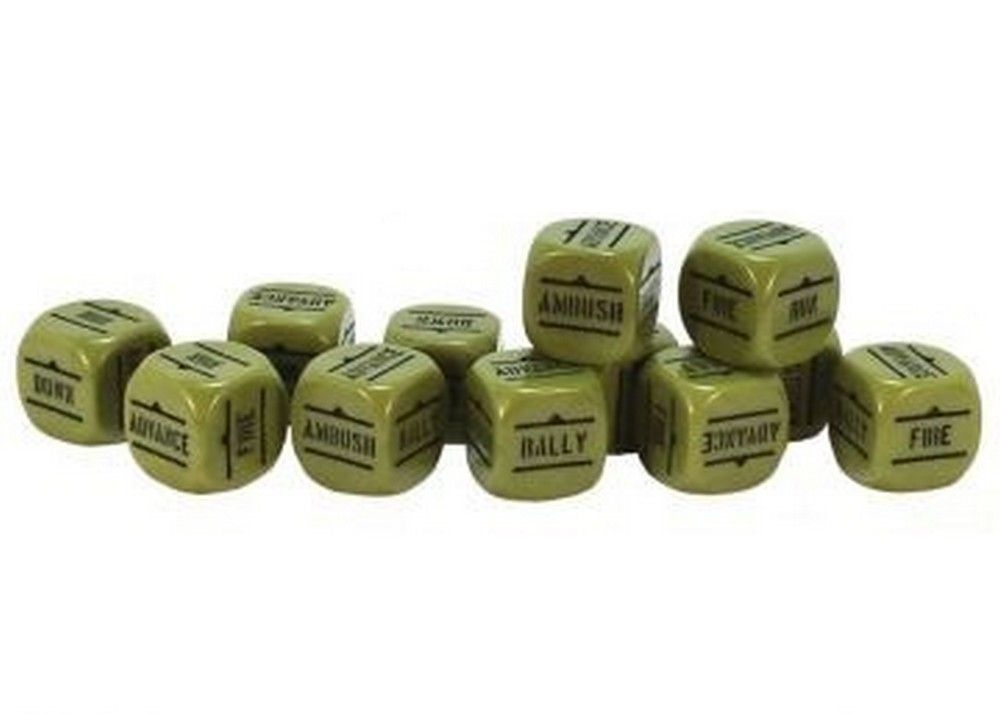 Bolt Action Orders Dice - Green Warlord Games 402616011 | Wayland Games