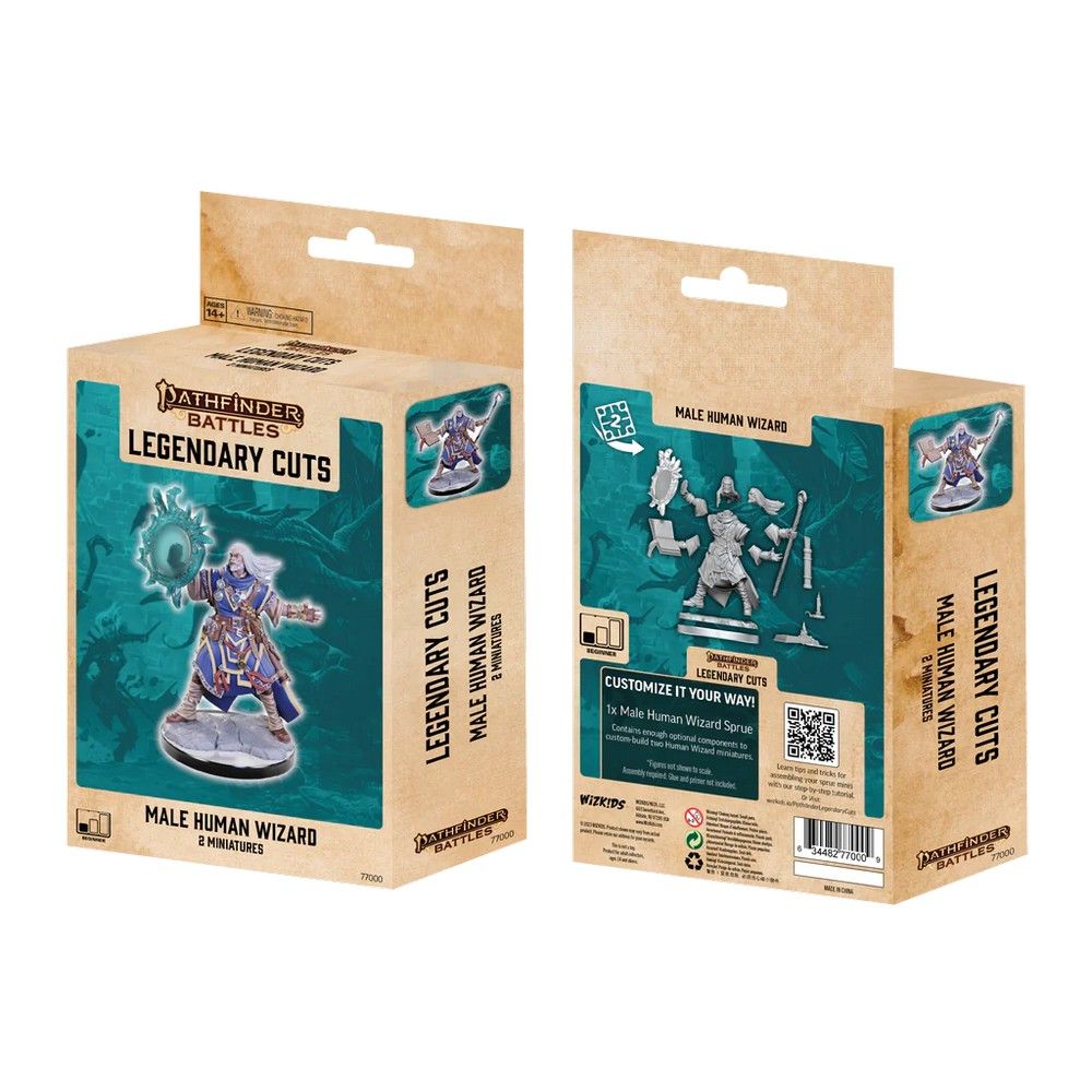 Pathfinder Legendary Cuts: Male Human Wizard WZK77000 | Wayland Games